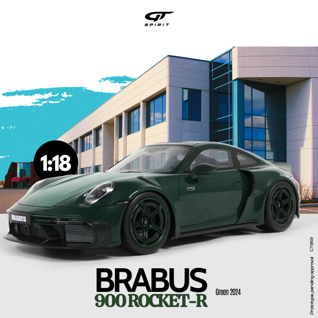 BRABUS 900 Rocket-R 2024 Green - 1:18 GT Spirit GT959 - Hexos miniatures